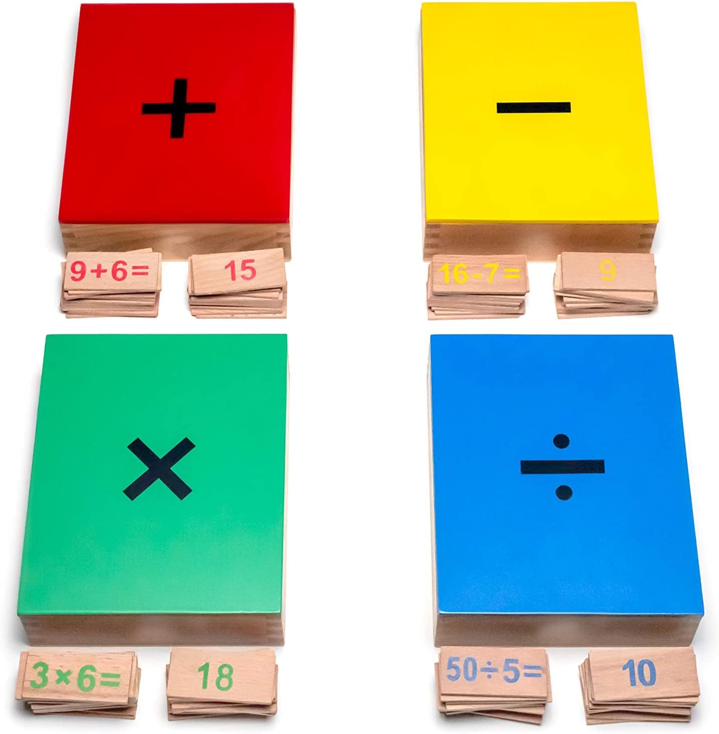 Natureich Multiplication 1x1 Box Wood to learn to multiply Elementary